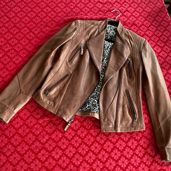 Jackets & Coats | Light Brown Leather Jacket | Poshmark